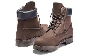 Timberland 6 Inch Premium Waterproof Lace Up Boots - Brown/black
