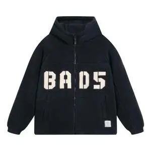 LI-NING Badfive Logo Fleece Zip-up Hoodie - Black/white