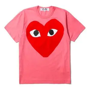 Play Comme Des Garcon Pastelle Red Heart T-shirt