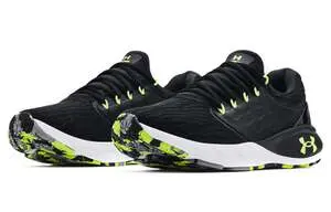 Under Armour Charged Vantage Low Top Lace-up Athletic Sneakers - Black/green