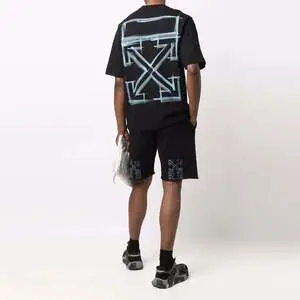 Off-White Fw21 Logo Round Neck Short Sleeve Slim Fit Version