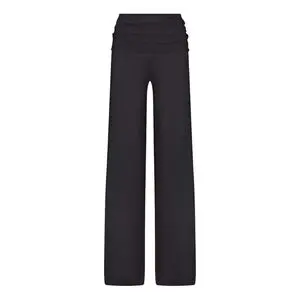 Nike X Skims Stretch Knit Foldover Wide Leg Pant - Obsidian