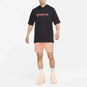 JORDAN Breakfast Club" Graphic Print Hooded Short Sleeve Pullover