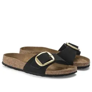 BIRKENSTOCK Madrid Big Buckle Sandals - Black