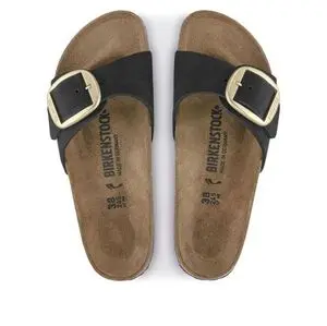 BIRKENSTOCK Madrid Big Buckle Sandals - Black