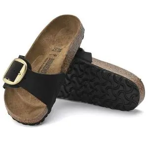 BIRKENSTOCK Madrid Big Buckle Sandals - Black