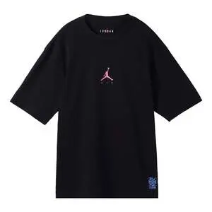 JORDAN Dongdan 1985 Logo Printing Round Neck Short Sleeve T-shirt - Black