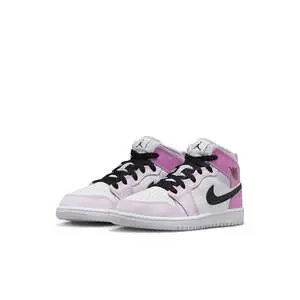 JORDAN 1 Mid Sneakers - Barely Grape/black/white