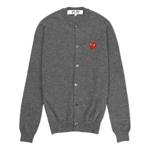 Play Comme Des Garcon Emblem Cardigan - Grey