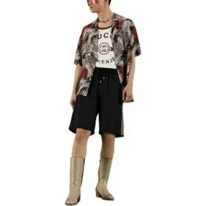 Gucci Technical Jersey Shorts With Side Stripes - Black