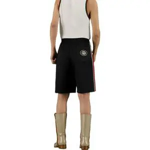 Gucci Technical Jersey Shorts With Side Stripes - Black