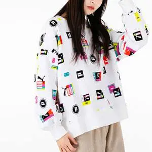 PUMA All-over Logo Print Crewneck Sweatshirt