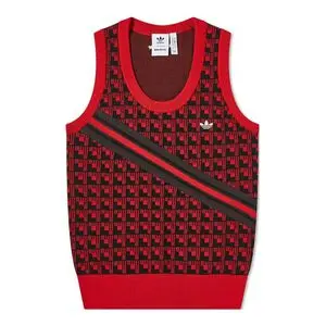 Adidas X Wales Bonner Stripe Knit Vest - Red/black
