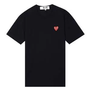 Play Comme Des Garcon Heart T-shirt - Black