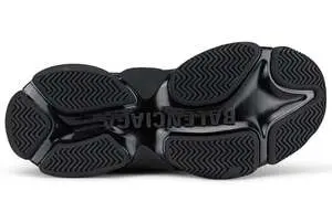 Balenciaga Triple S Sneaker 'allover Logo - Black/yellow