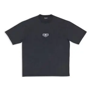 Balenciaga Bb Paris Icon T-shirt Medium Fit 'black White - Black/white