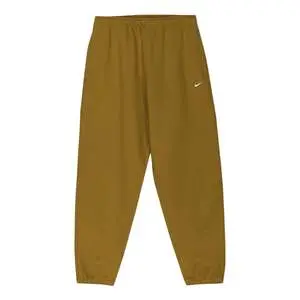 Nike Logo Embroidered Casual Solid Color Sports Pants/trousers/joggers Yellow - Multi-color