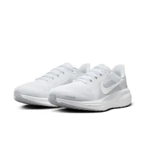 Nike Zoom Pegasus 41 Extra Wide Athletic Sneakers - White/pure Platinum/metallic Silver