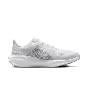 Nike Zoom Pegasus 41 Extra Wide Athletic Sneakers - White/pure Platinum/metallic Silver
