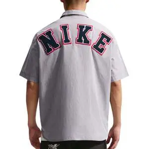 Nike Life Button-down Shirt 'anthracite White - Anthracite/white