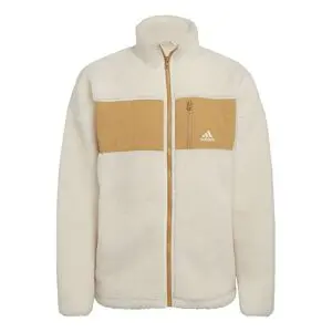 Adidas Fleece Jacket With Colorblock Splicing And Stand Collar - Default Color