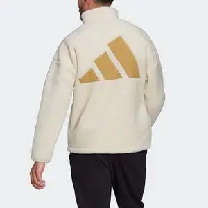 Adidas Fleece Jacket With Colorblock Splicing And Stand Collar - Default Color