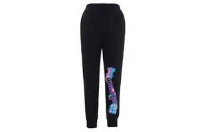 JORDAN Mj Sticker Sweatpants Casual Sports Fleece Lined Long Pants - Black