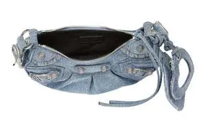 Balenciaga Le Cagole Xs Denim Shoulder Bag - Blue