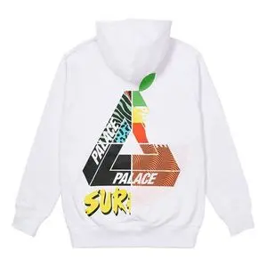 PALACE Max Up Hood Triangle Logo Printing Hoodie - White