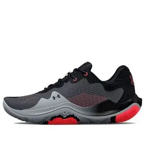 Under Armour Spawn 4 Mid Top Basketball Sneakers - Grey/black/red