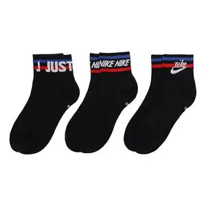 Nike Mid-top Socks 3 Pair Pack - Black