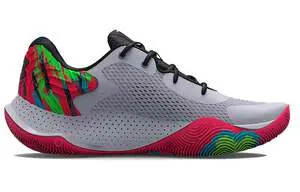 Under Armour Spawn 4 Printed Sneakers - Grey/red/green