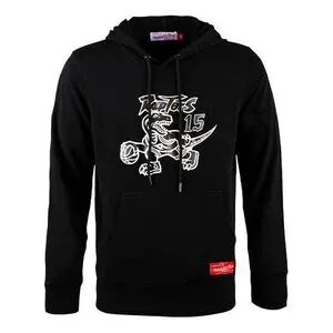 Mitchell & Ness X Nba Toronto Raptors Logo Hoodie 'vince Carter 15 - Black