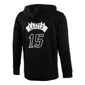 Mitchell & Ness X Nba Toronto Raptors Logo Hoodie 'vince Carter 15 - Black