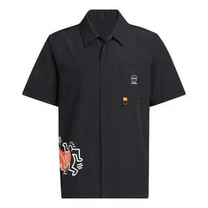 Adidas X Keith Haring Pattern Printing Short Sleeve Shirt Asia Sizing 'black - Multi-color/black