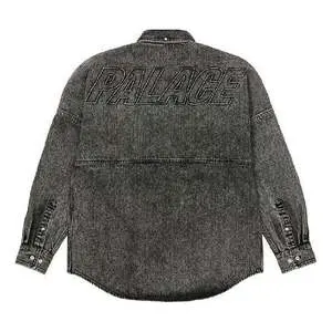 PALACE Denim Bossy Back Logo Denim Shirt - Black