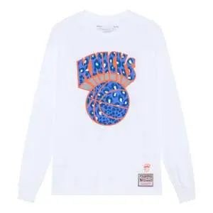 Mitchell & Ness X Nba Uninterrupted New York Knicks Long Sleeve T-shirt - White