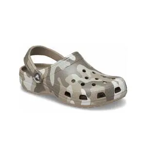 CROCS Camo Beach Clogs - Brown/white/green