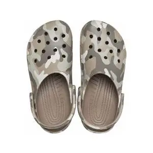 CROCS Camo Beach Clogs - Brown/white/green