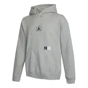 JORDAN Air Cny New Year's Edition Embroidered Logo Pullover Hoodie - Grey