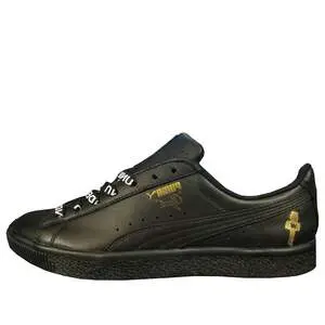 PUMA Clyde Core Leather Foil Sneakers