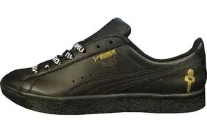 PUMA Clyde Core Leather Foil Sneakers