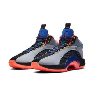 JORDAN 35 Mid Top Basketball Sneakers - Grey