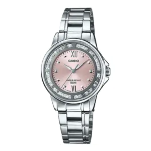 Casio Stainless Steel Analog Watch - Pink