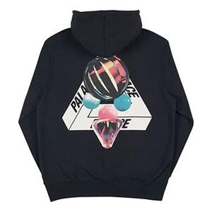 PALACE Graphic Print Hooded Sweatshirt - Black