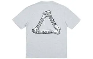 PALACE Bones Marl Logo Printing Short Sleeve T-shirt - Grey