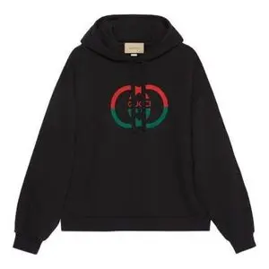 Gucci Cotton Jersey Hooded Sweatshirt With Graphic Print - Black