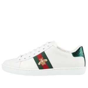 Gucci Ace Embroidered Bee Sneakers - White