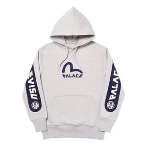 PALACE X Evisu Logo Hoodie - Grey