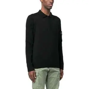 Stone Island Quarter Zip Sweater With Detachable Badge